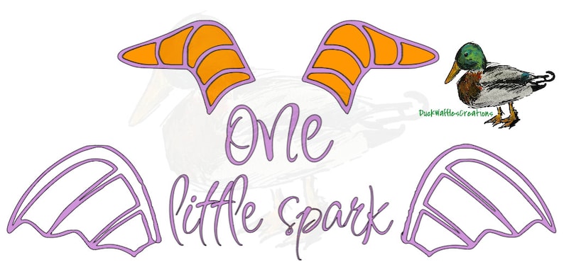 Figment One Little Spark Horns and Wings Loveable Fellow Epcot - Etsy