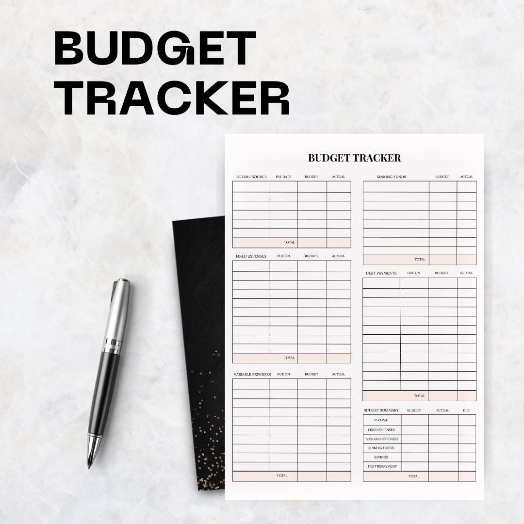 Printable Budget Tracker for Busy Mums | A4 & US Letter PDF - Etsy
