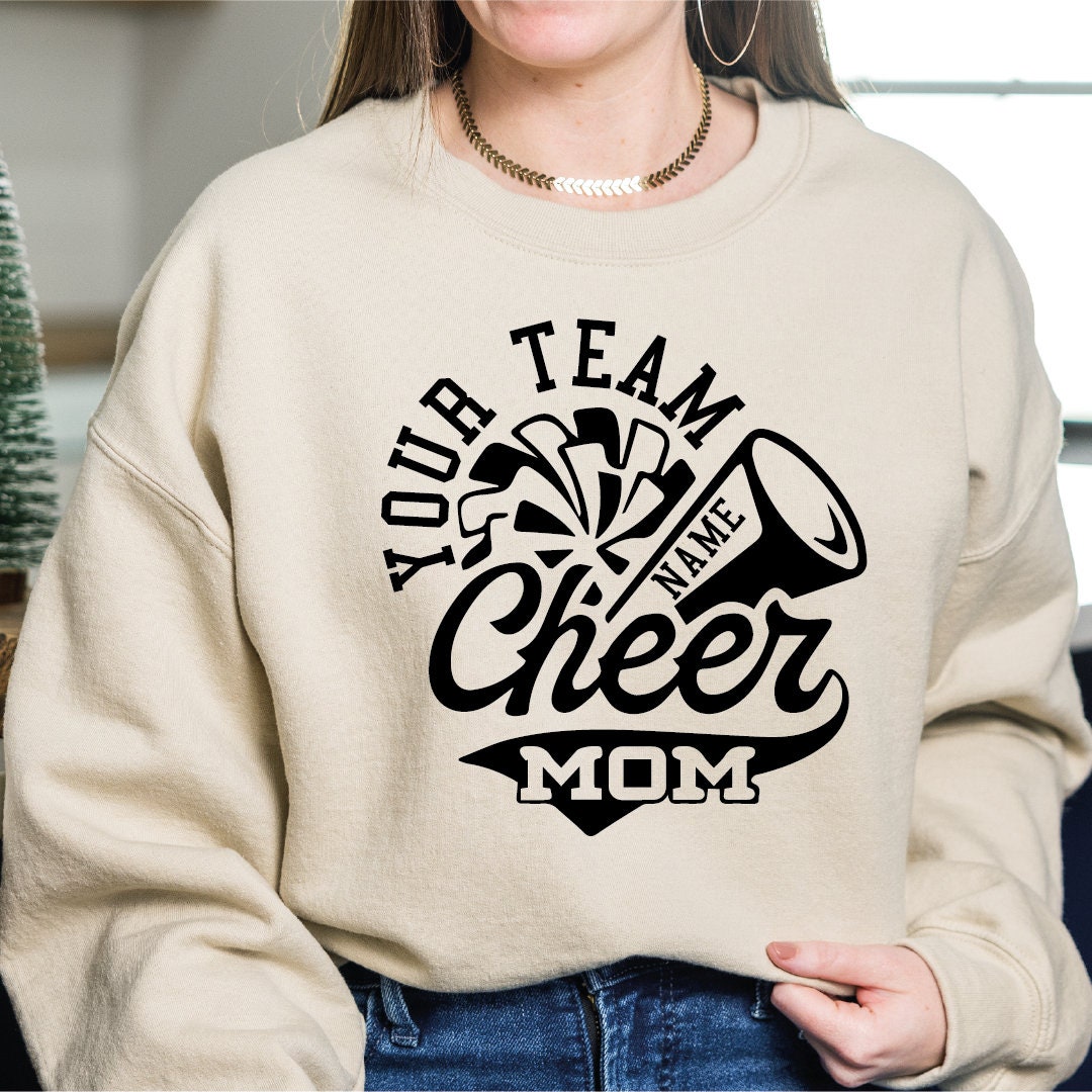Cheer Mom Sweatshirt Custom Cheer Mom Shirts Cheerleader Outfit