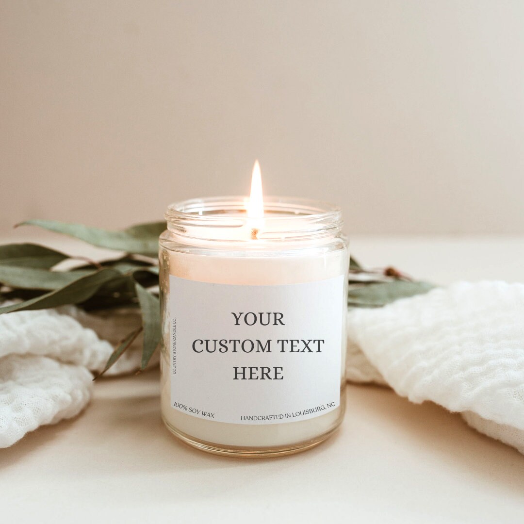 Custom Candle, Blank Label Candle, Soy Candle, Create Your Own Candle ...