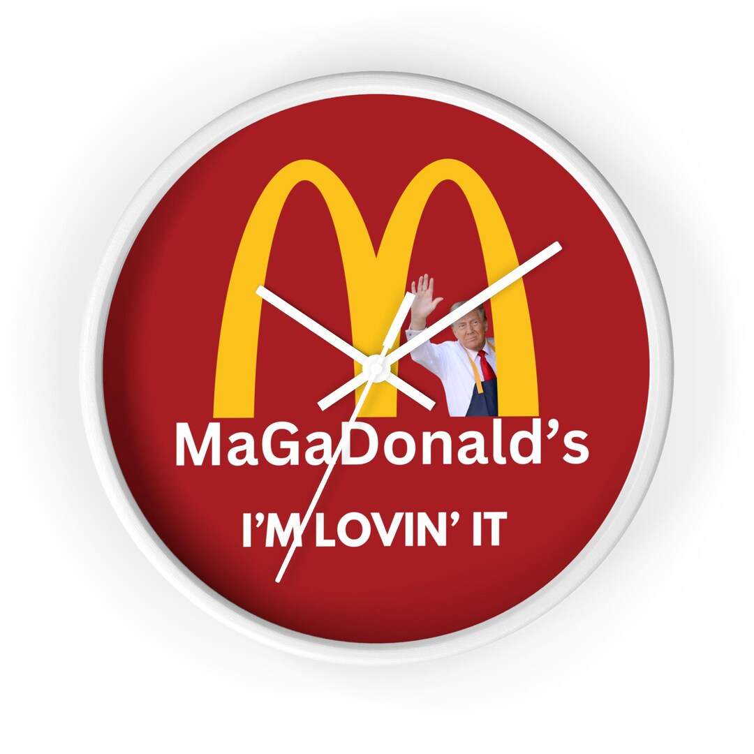 Trump Magadonalds Wall Clock, Trump Mcdonalds 2024, Election Clock ...