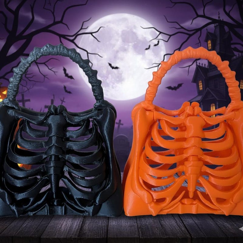 3d Printed Skeleton Purse - Etsy