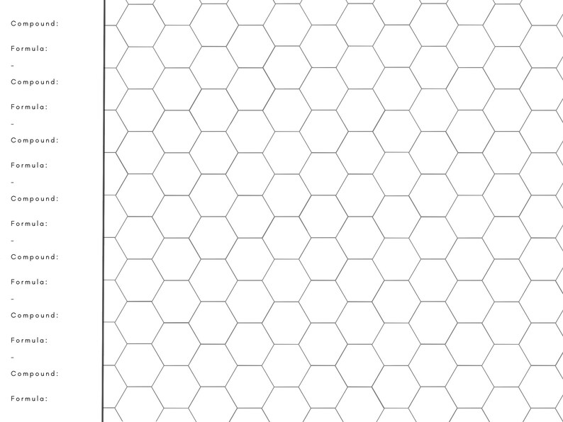 Chemical Structures Drawing Grid - Etsy