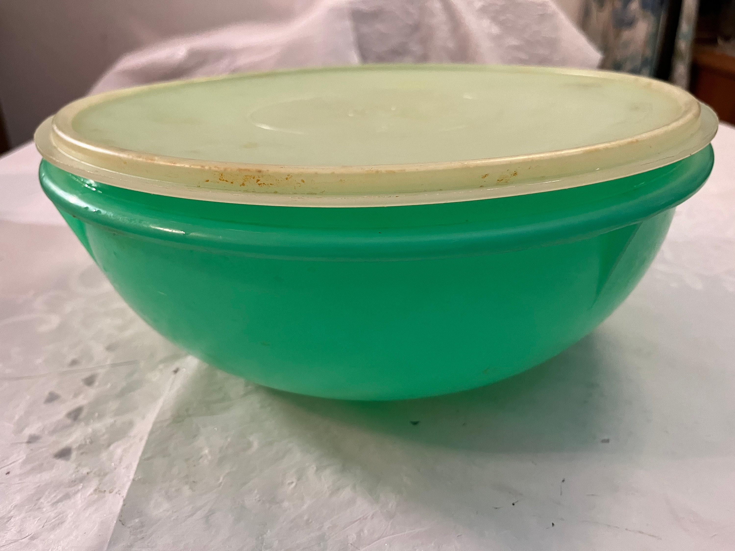 Bowl Tupperware With Lid, Plastic, 13 X 13 X 5, Green - Etsy