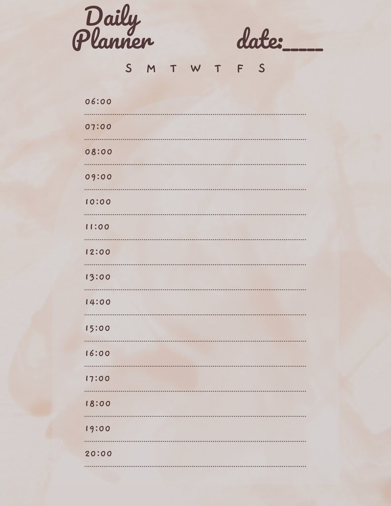 Minimalist Daily Planner Printable and Digital Download. Daily to Do ...