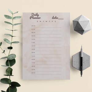 Minimalist Daily Planner Printable and Digital Download. Daily to Do ...