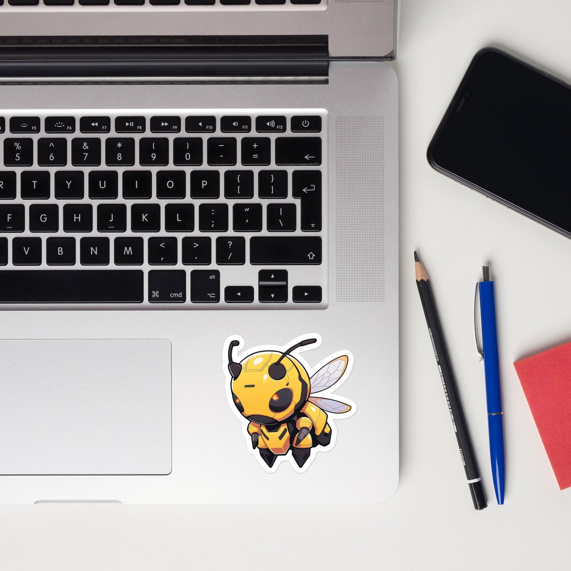 Robo Bee Sticker - Etsy