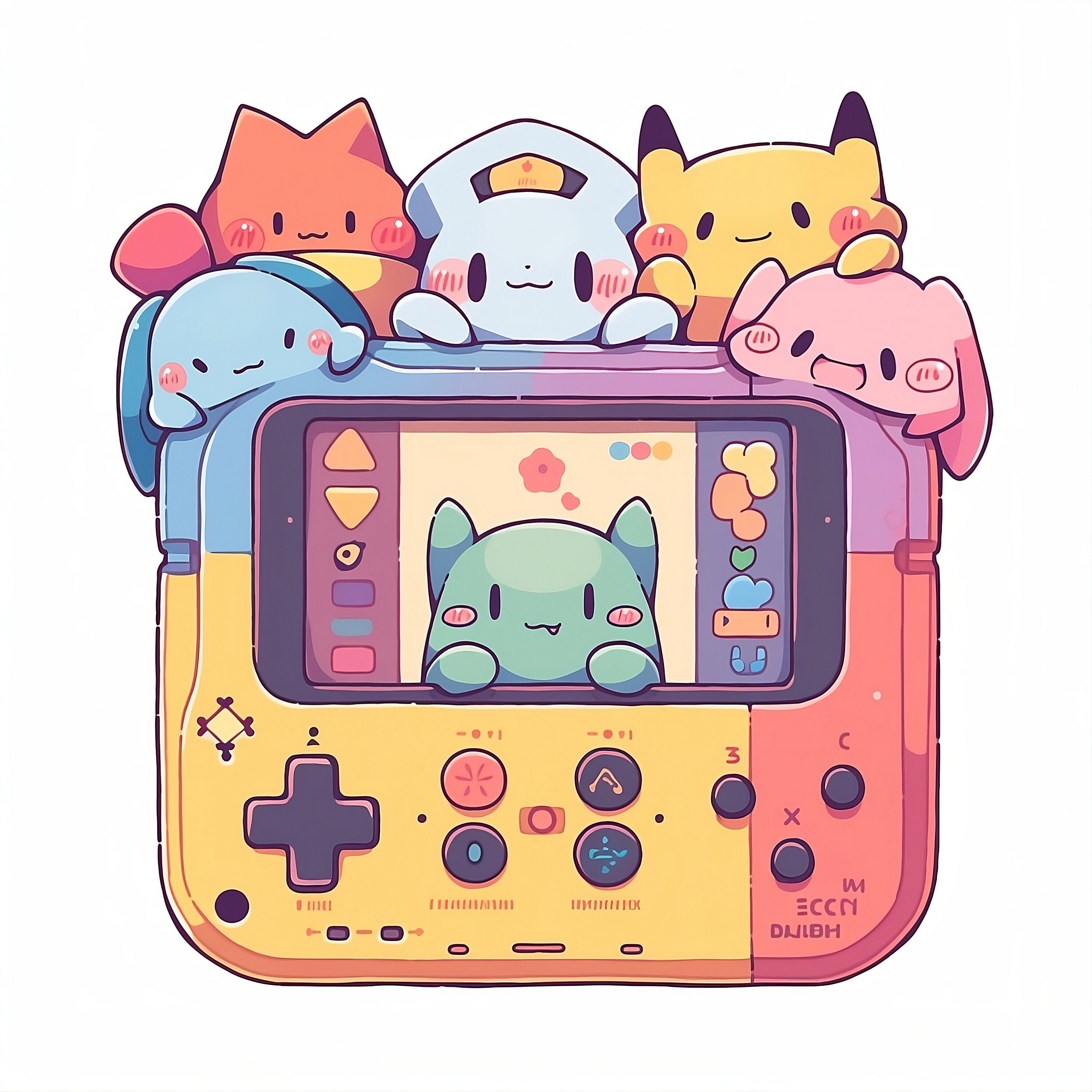 Cute Handheld Gaming Console Sticker - Etsy