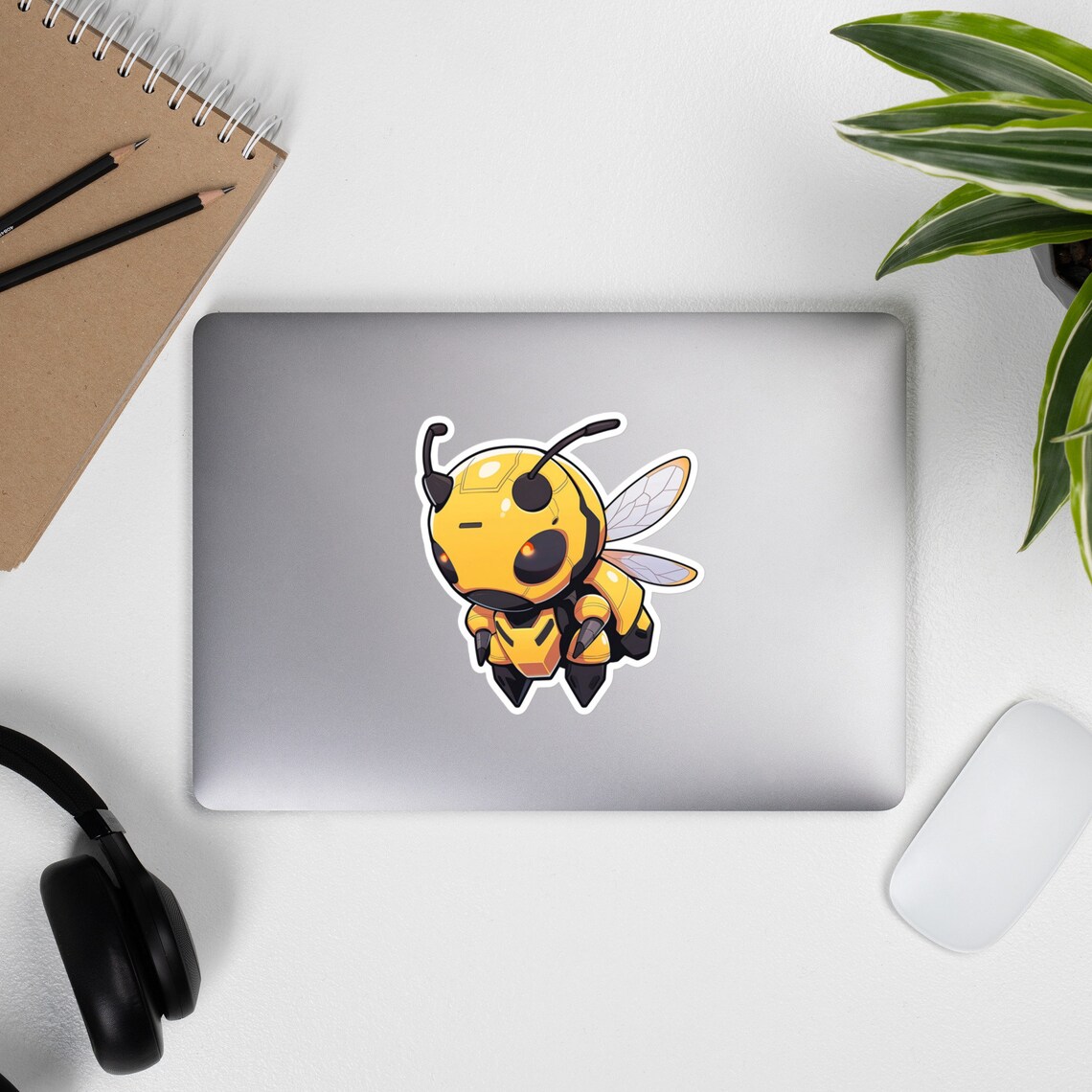 Robo Bee Sticker - Etsy