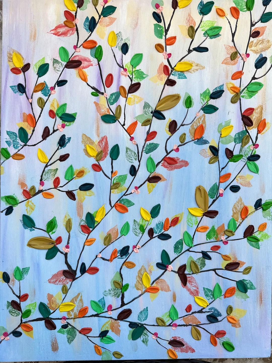 Leaves Painting Abstract Art Nature Painting Scenary Painting Texture ...