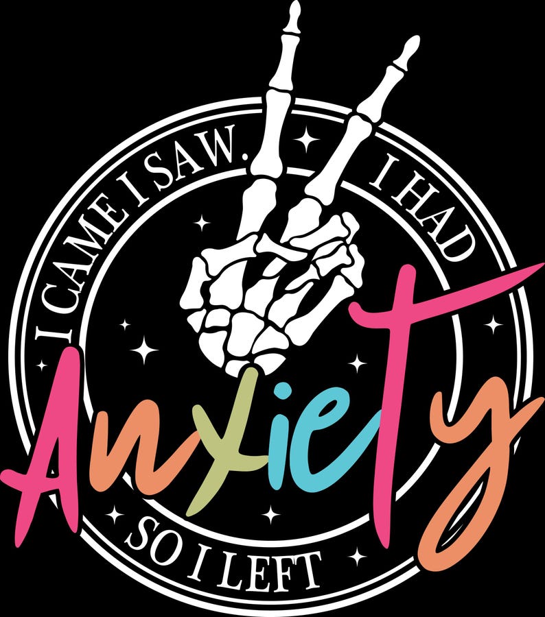 Anxiety Skeleton Hand T-shirt, PNG Downloads, Mock-ups, Sarcastic ...