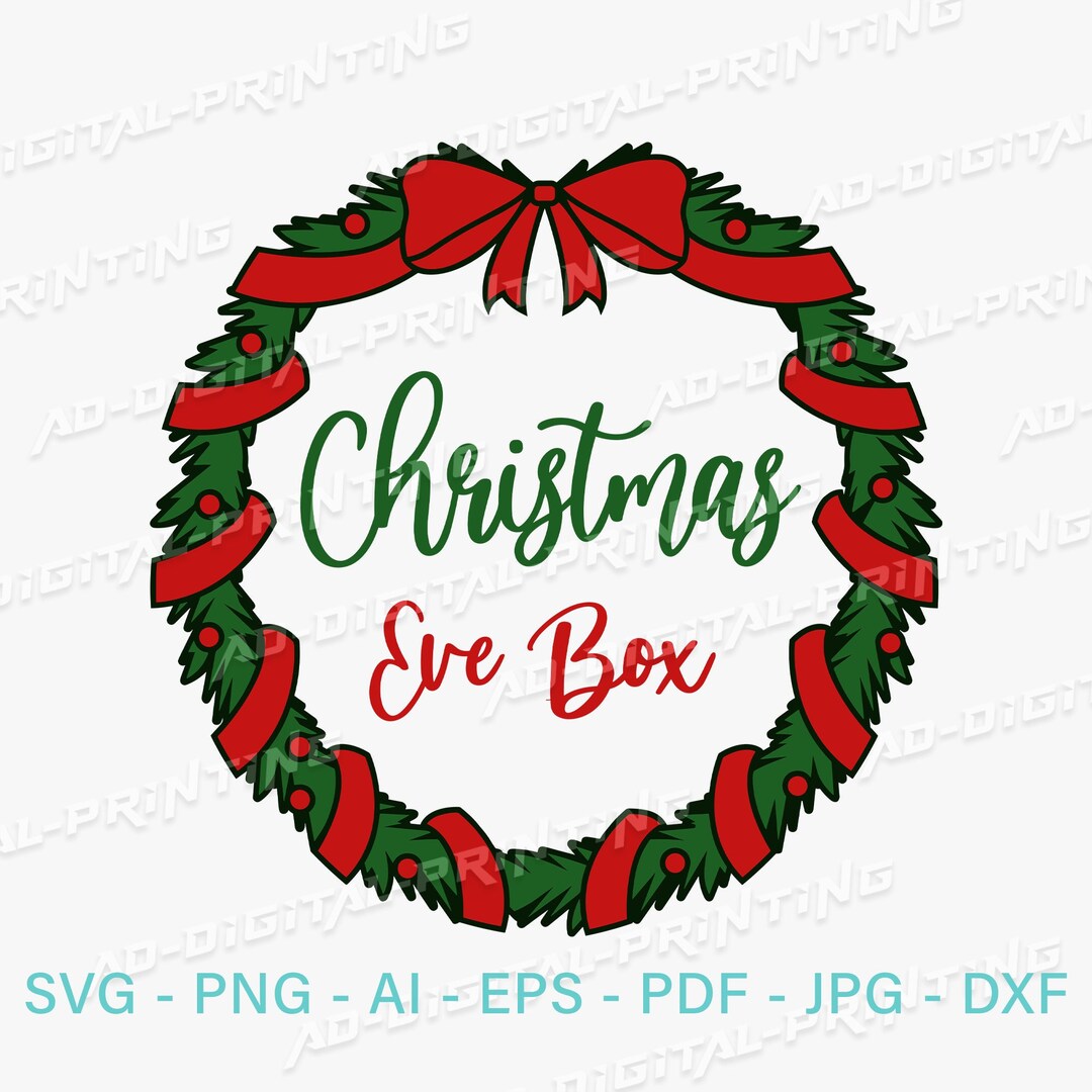Christmas Eve Box SVG Merry Christmas SVG Holiday Traditions - Etsy