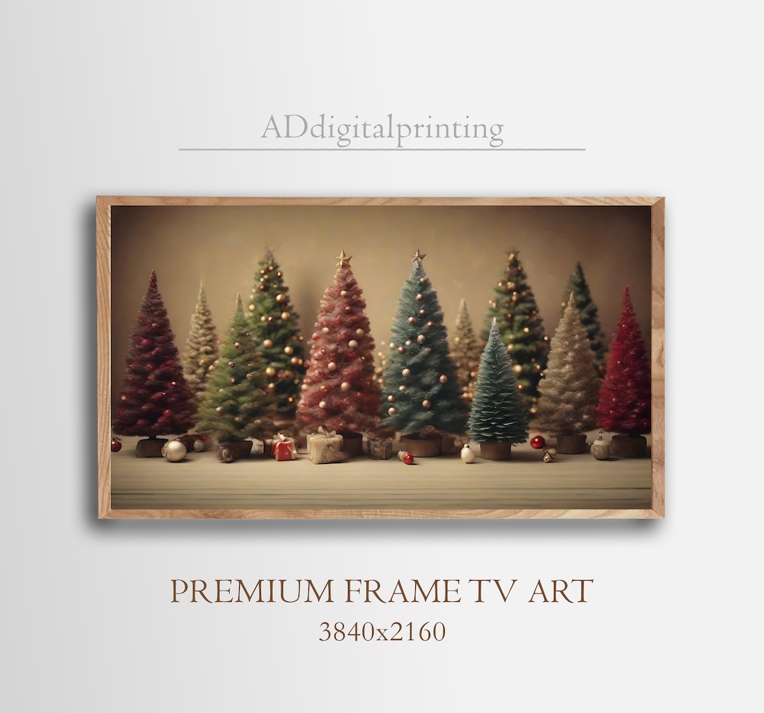 Christmas Trees Samsung Frame TV Art Moody Frame TV Art - Etsy