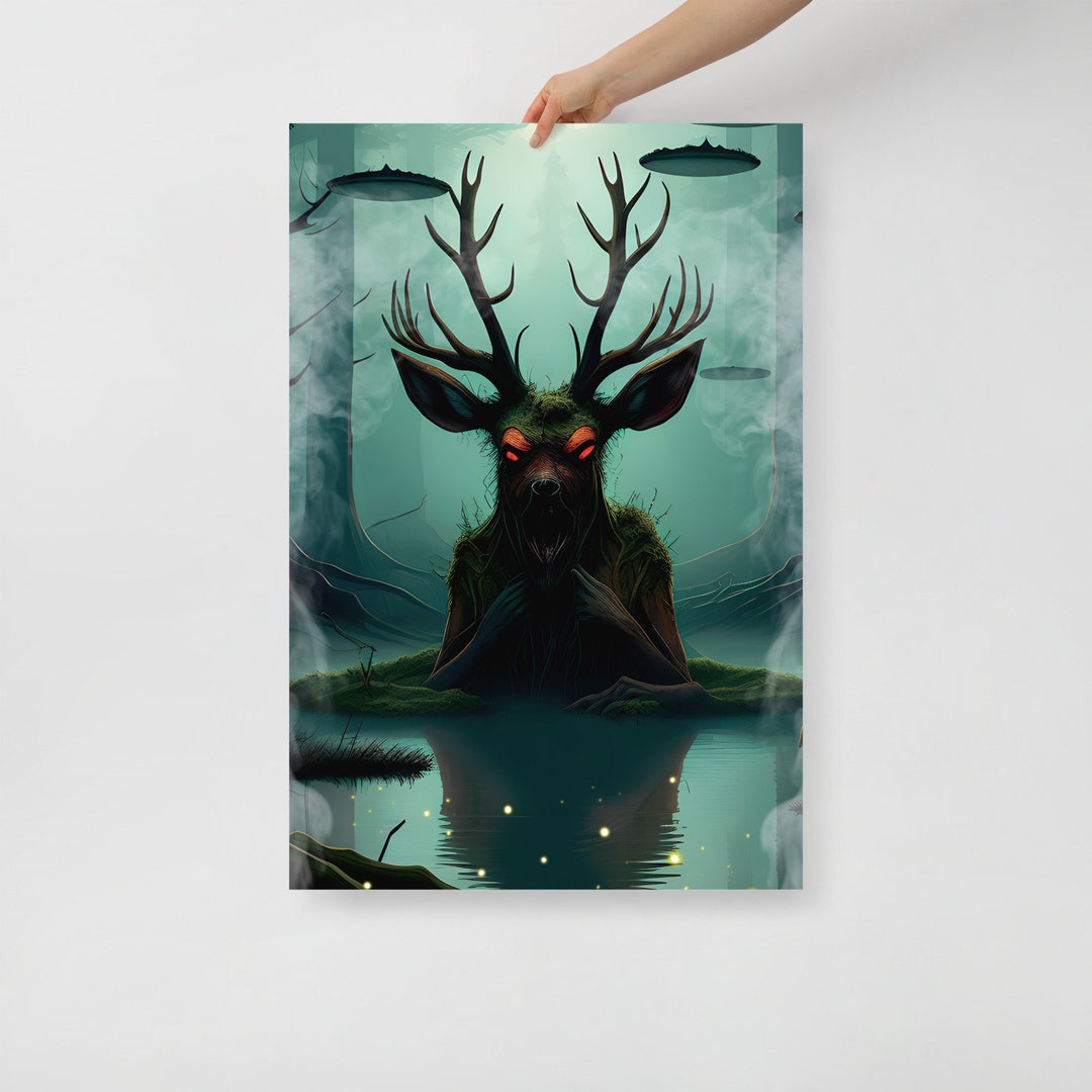 24x36 Mutant Deer Stag Poster Ai Art Horror - Etsy