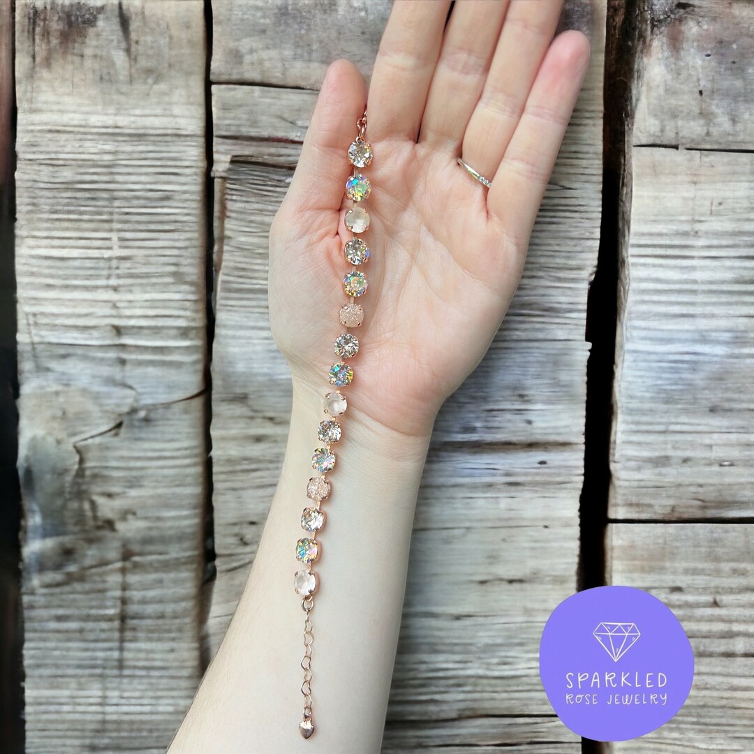 Sandy Beach 8mm Crystal Bracelet. Genuine Austrian Crystal Bracelet ...