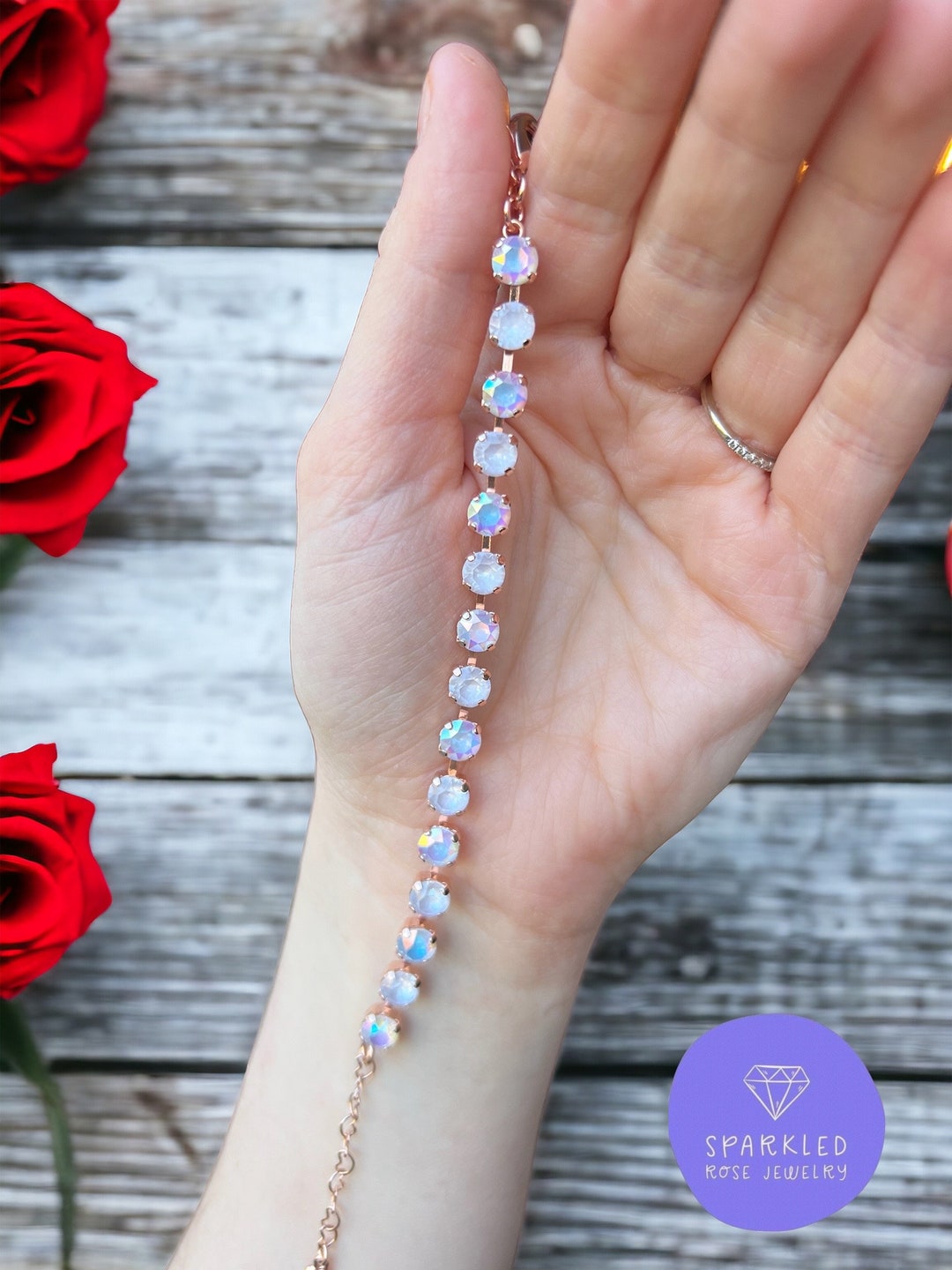 Electric White Ignite AB & Electric White Ignite 6mm Crystal Bracelet ...
