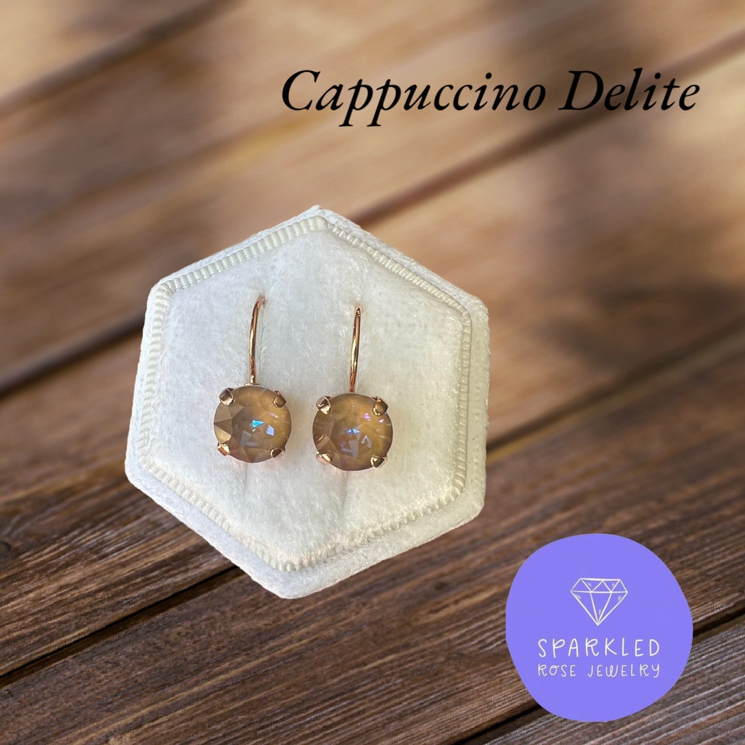 Cappuccino Delite (retired) Crystal Earrings. Genuine Austrian Crystal ...