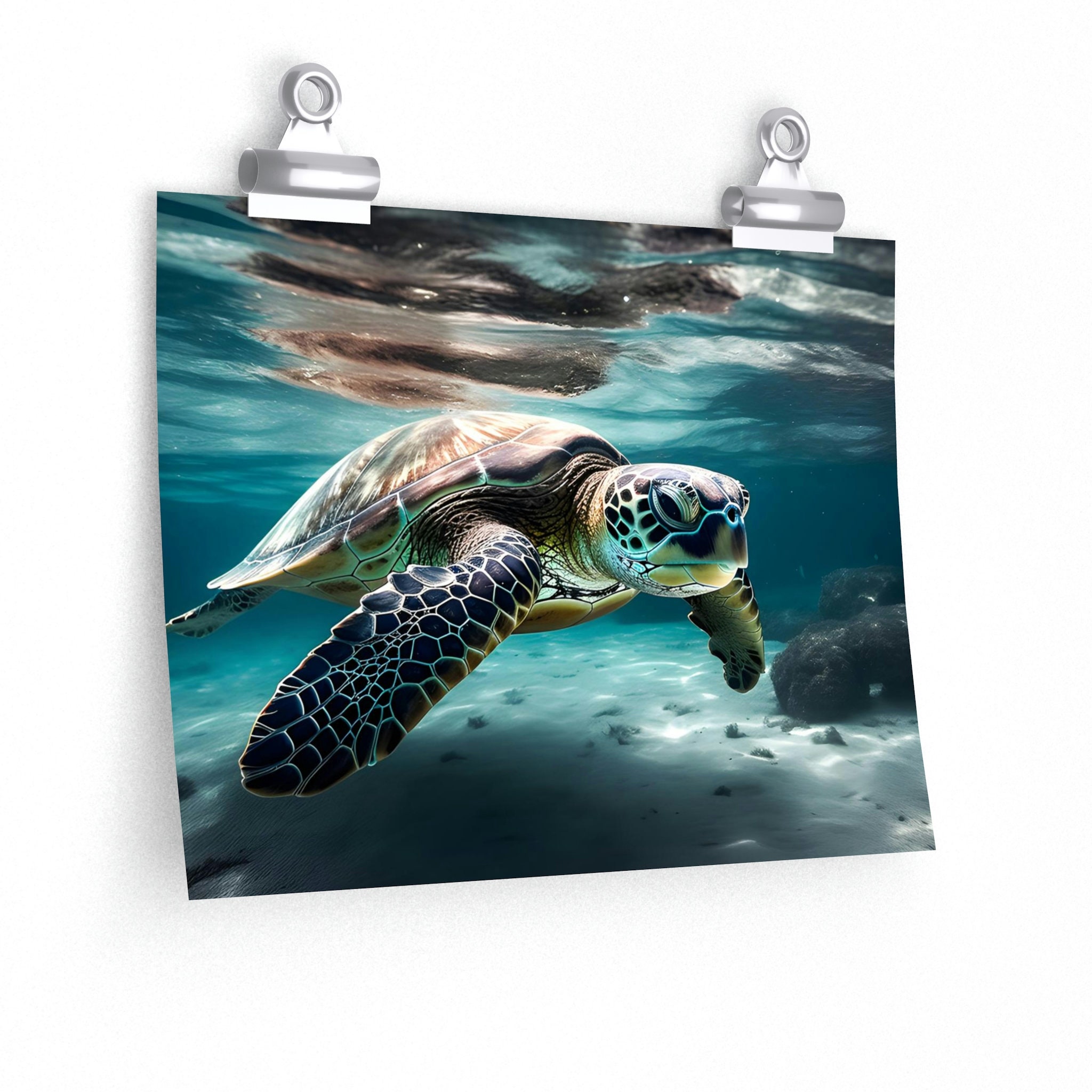 Sea Turtle Premium Matte Horizontal Poster - Etsy