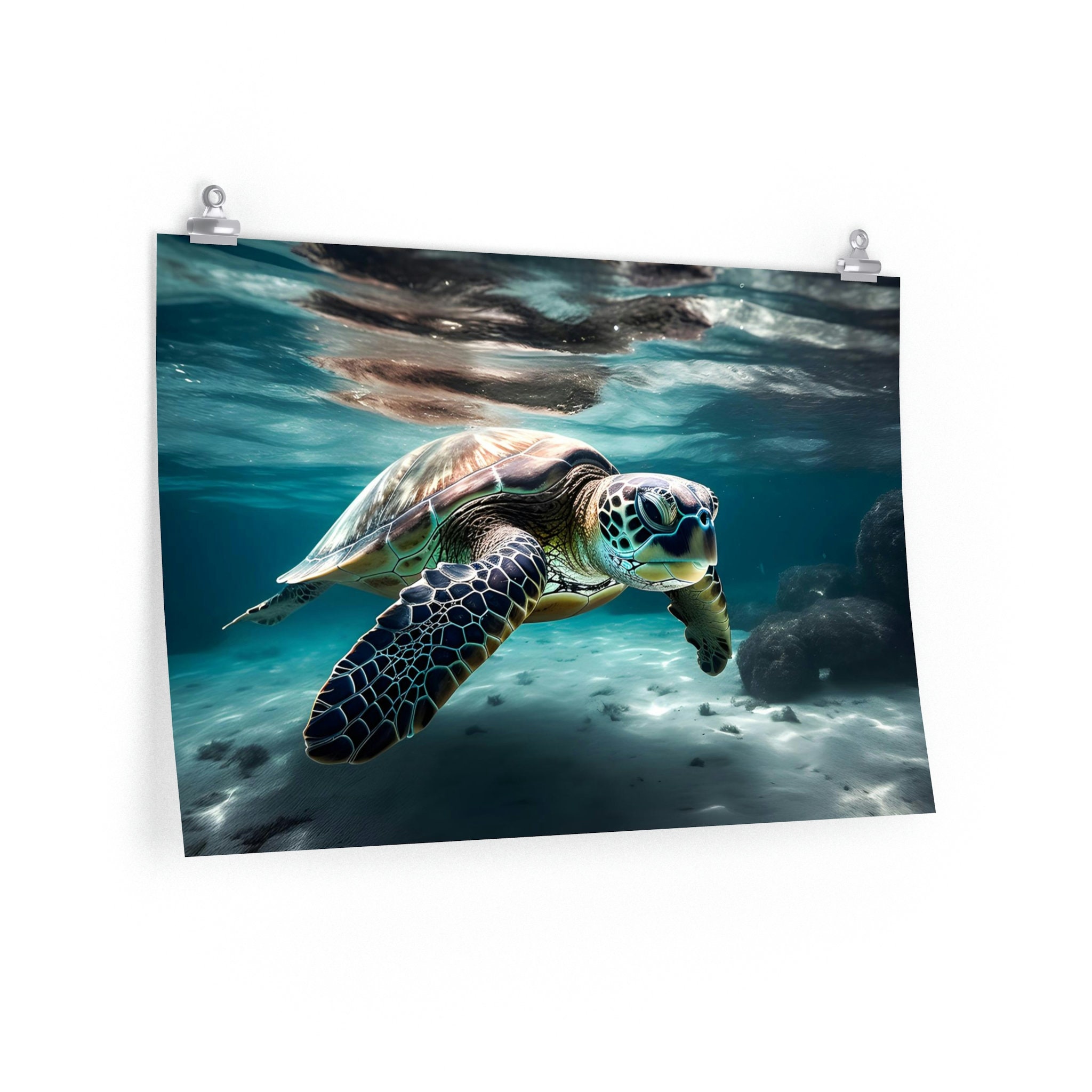 Sea Turtle Premium Matte Horizontal Poster - Etsy