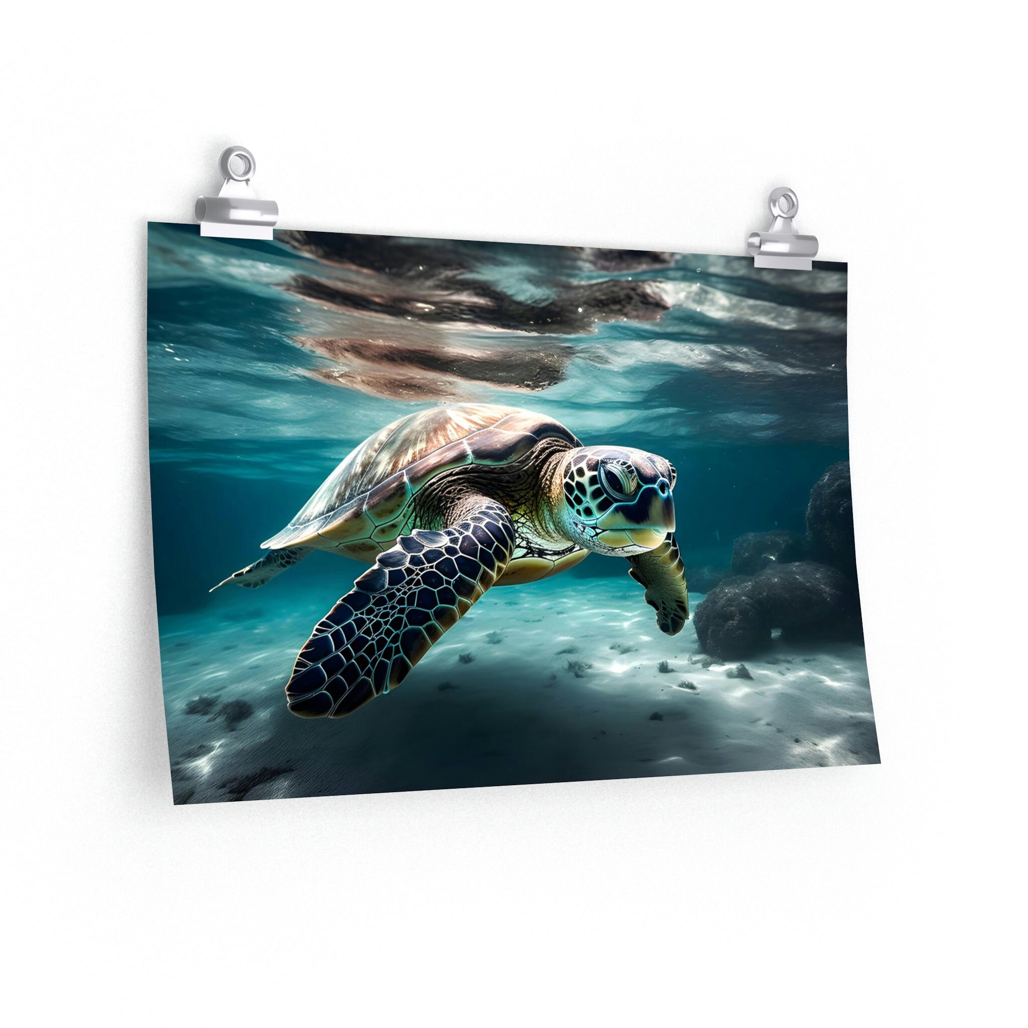 Sea Turtle Premium Matte Horizontal Poster - Etsy
