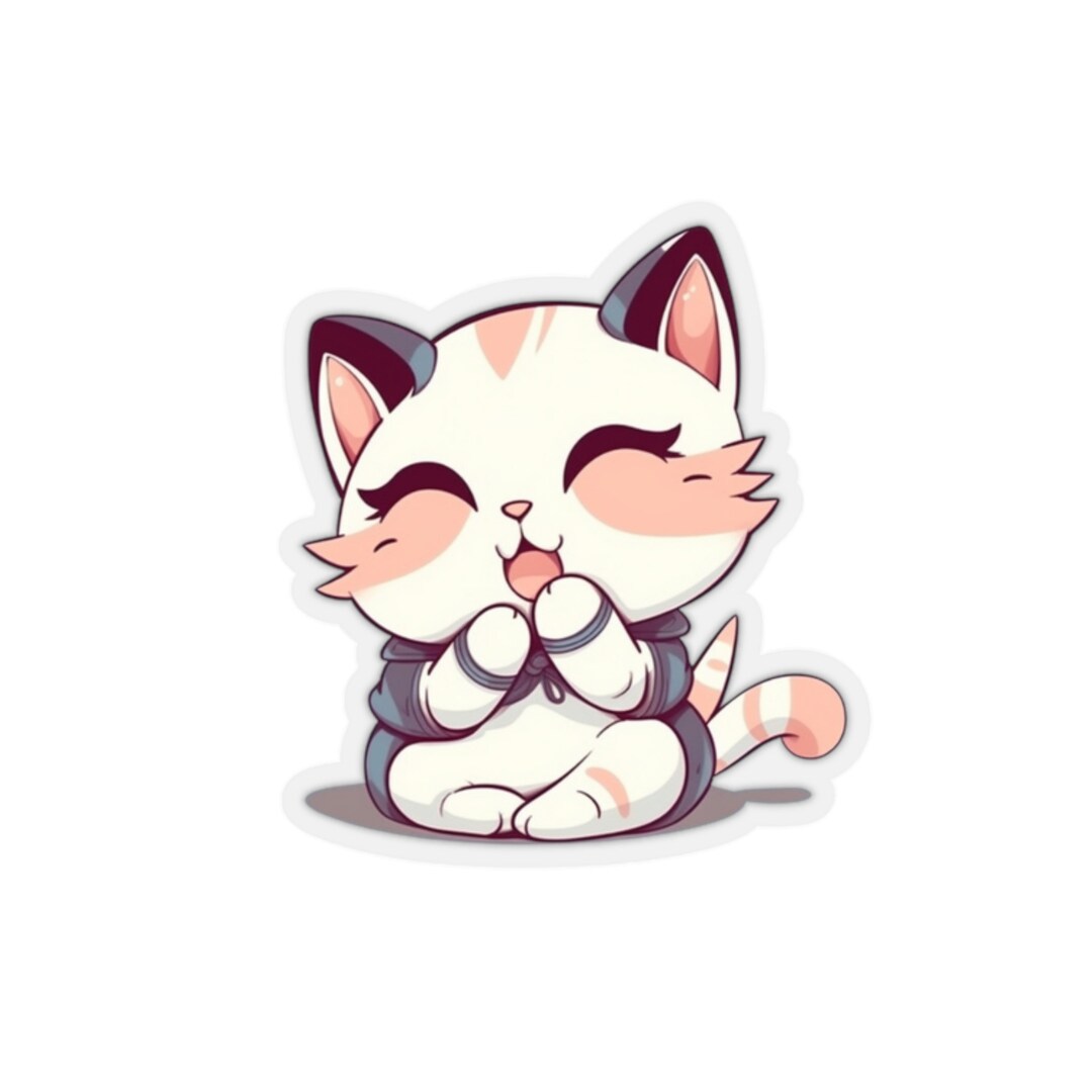 Chibi Cat Sticker [print] Brown and Orange Cat | Cute Animal Sticker ...
