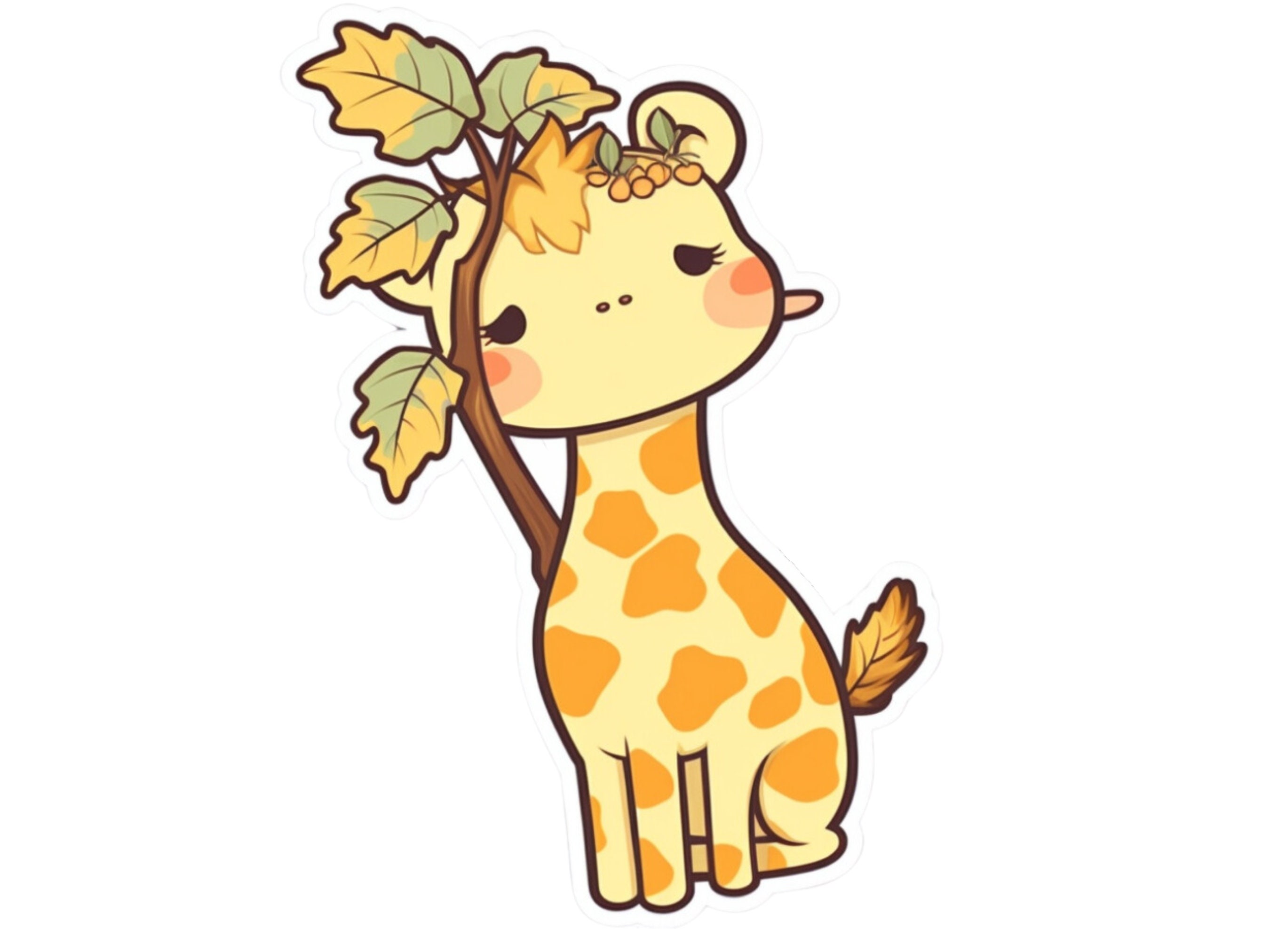 Cute Chibi Style Giraffe Sticker - Etsy