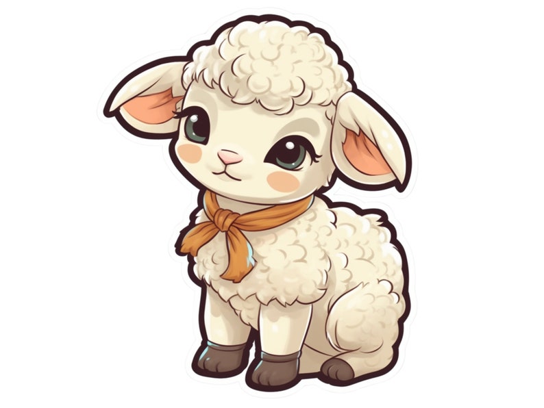 Cute Lamb Sticker - Etsy