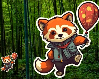 Red Panda Sticker Sheets, 2 Sheet Bundle, Red Panda Stickers, Red Panda ...