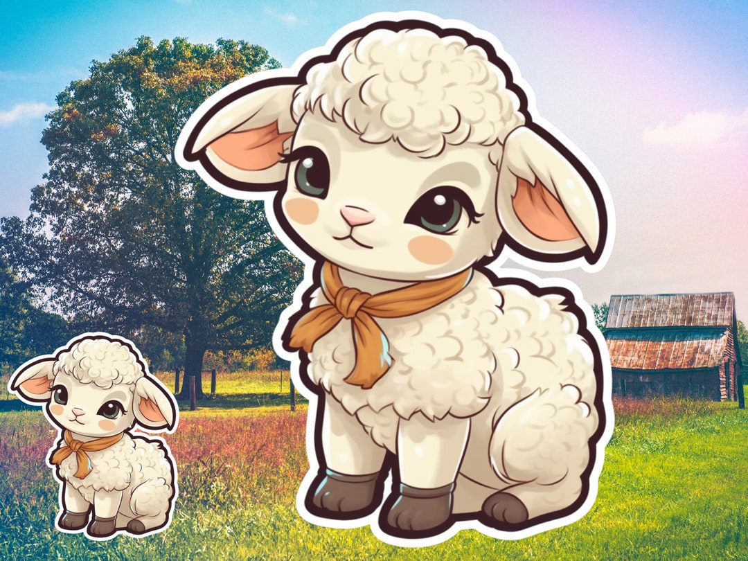 Cute Lamb Sticker - Etsy