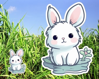 Rabbit, Rabbit Sticker, Animal Stickers, Cute Sticker, Cute Animal ...