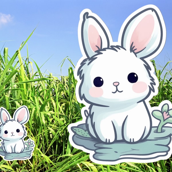Bunny Sticker - Etsy