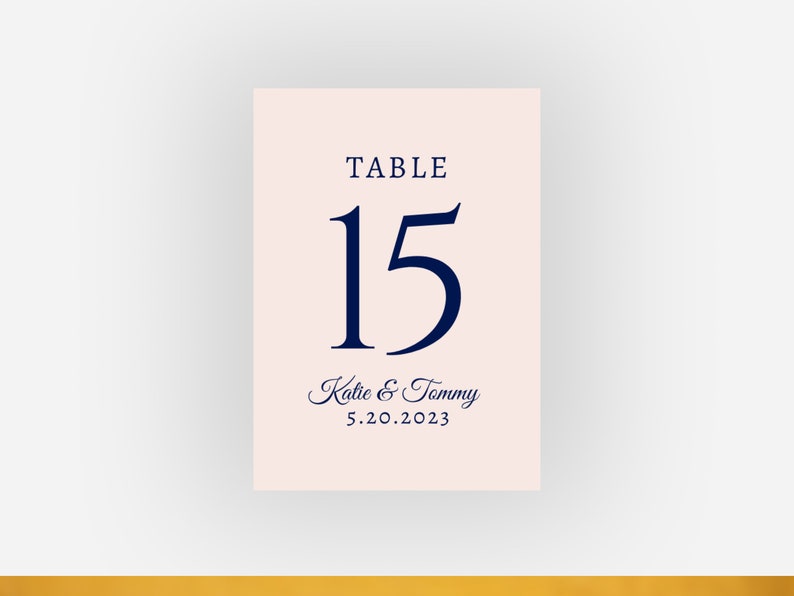 Wedding Table Numbers Printable Table Numbers Template 5x7 - Etsy