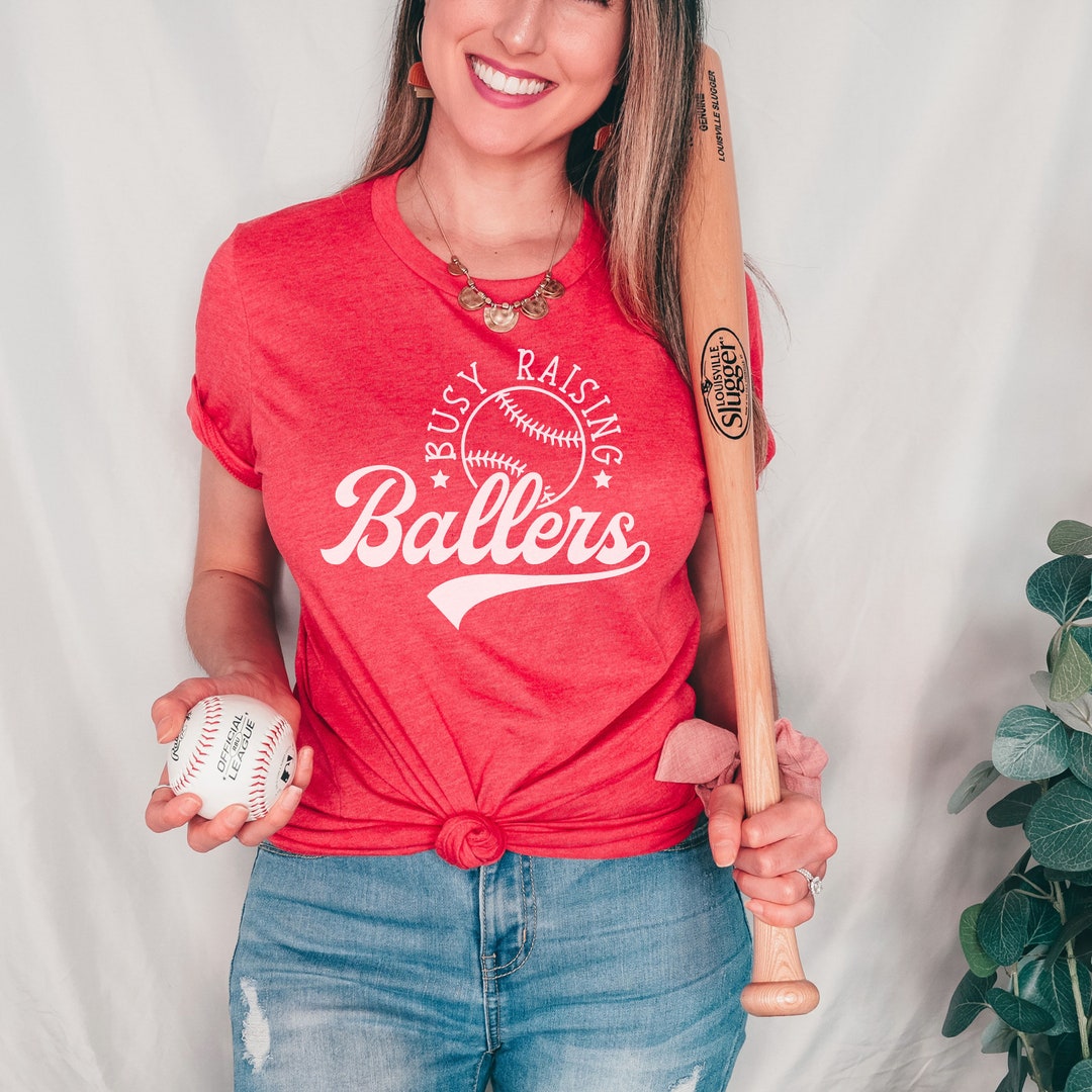 Busy Raising Ballers Tshirt, Baseball Tee, Baseball Tshirt for Her ...