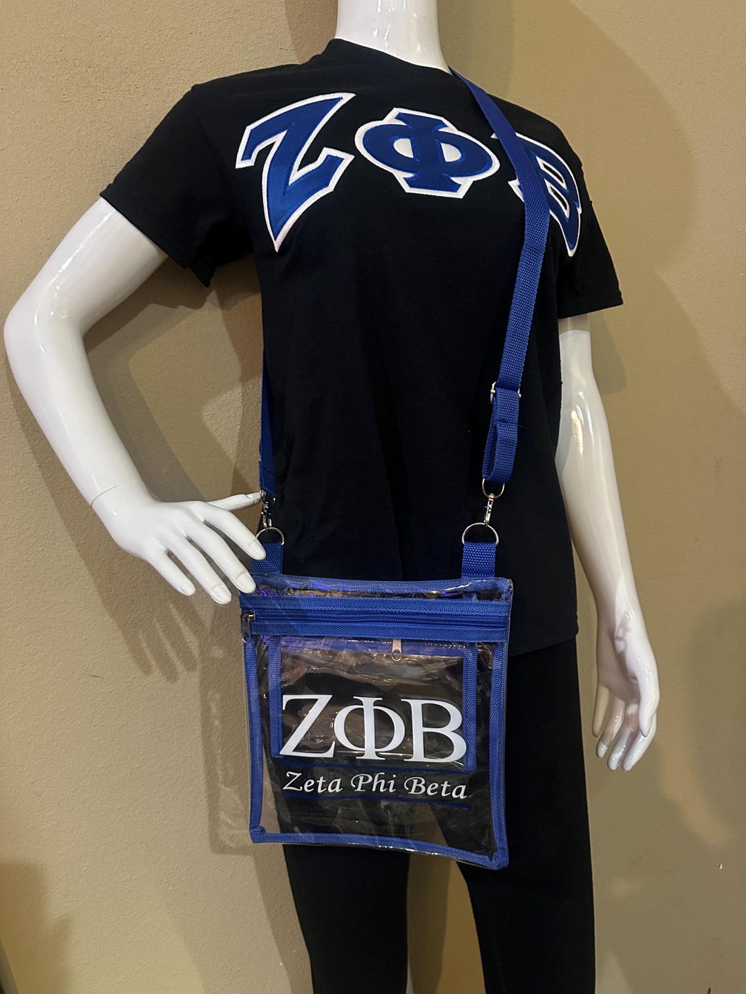 Zeta Phi Beta Crossbody Clear Bag. Perfect for Events That Require ...