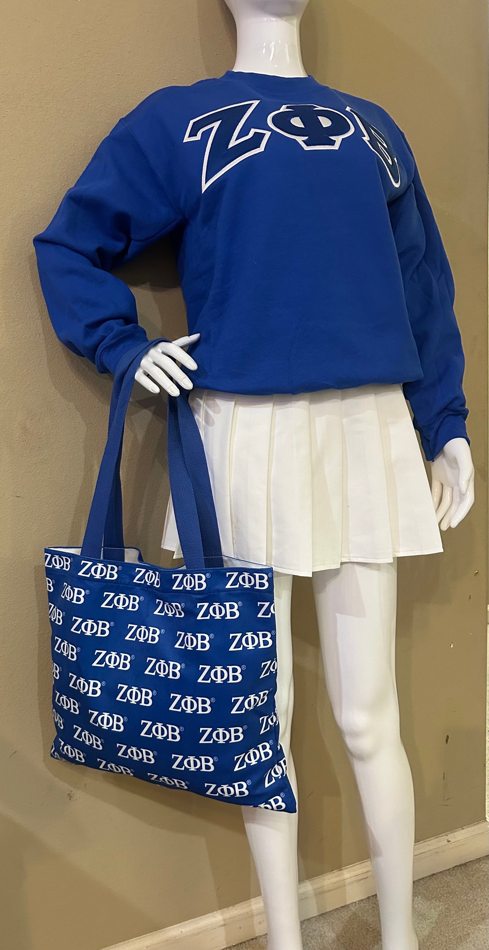 Zeta Phi Beta Fashion Tote Bag With Inside Pocket & Snap Closure. Sale ...
