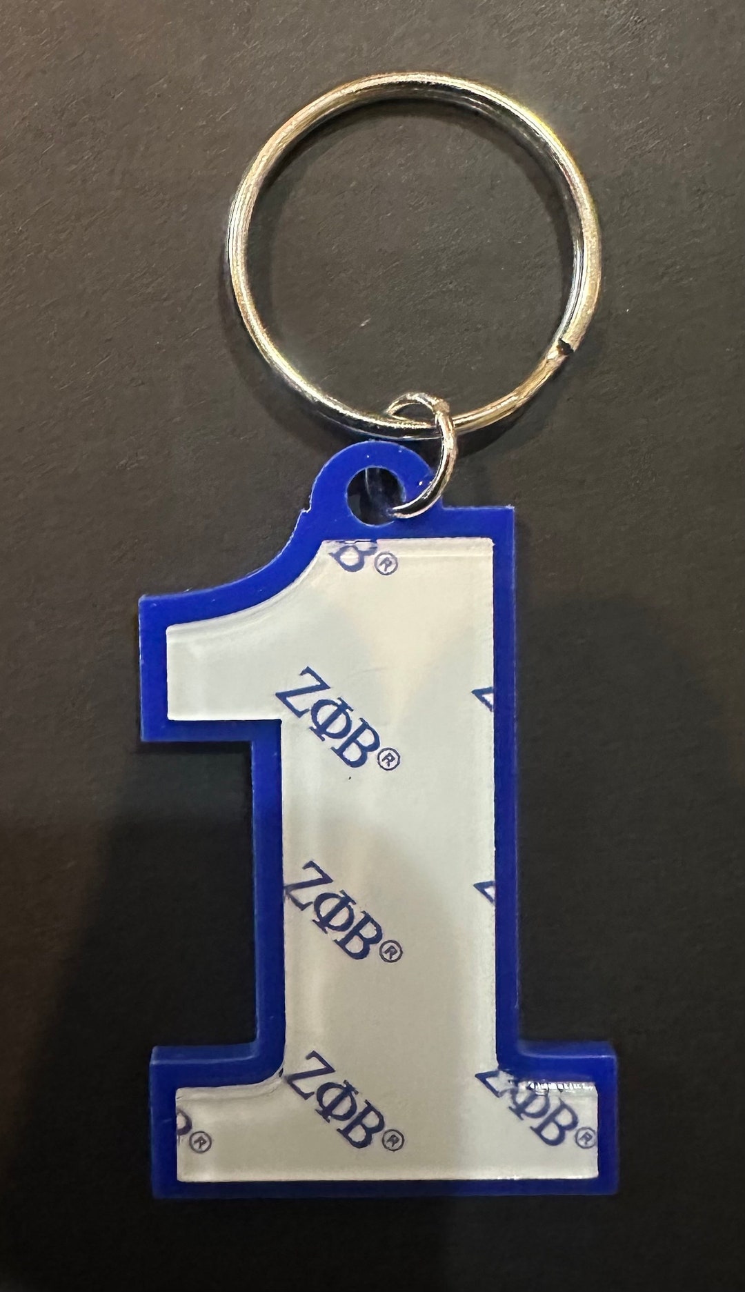 Zeta Phi Beta Custom Number Keychain. Sale Price Ends Sunday! - Etsy