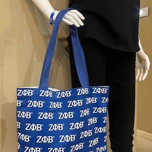 Zeta Phi Beta Fashion Tote Bag With Inside Pocket & Snap Closure. Sale ...