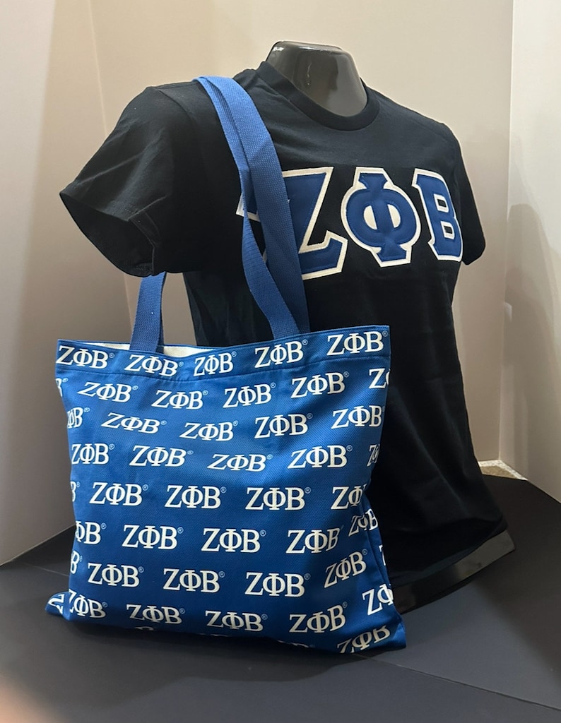 Zeta Phi Beta Fashion Tote Bag With Inside Pocket & Snap Closure. Sale ...