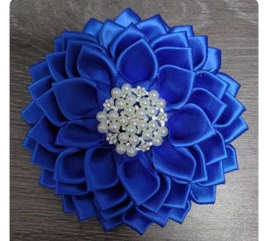 Royal Satin Flower Corsage Brooch With Magnetic Backing. Perfect for ...