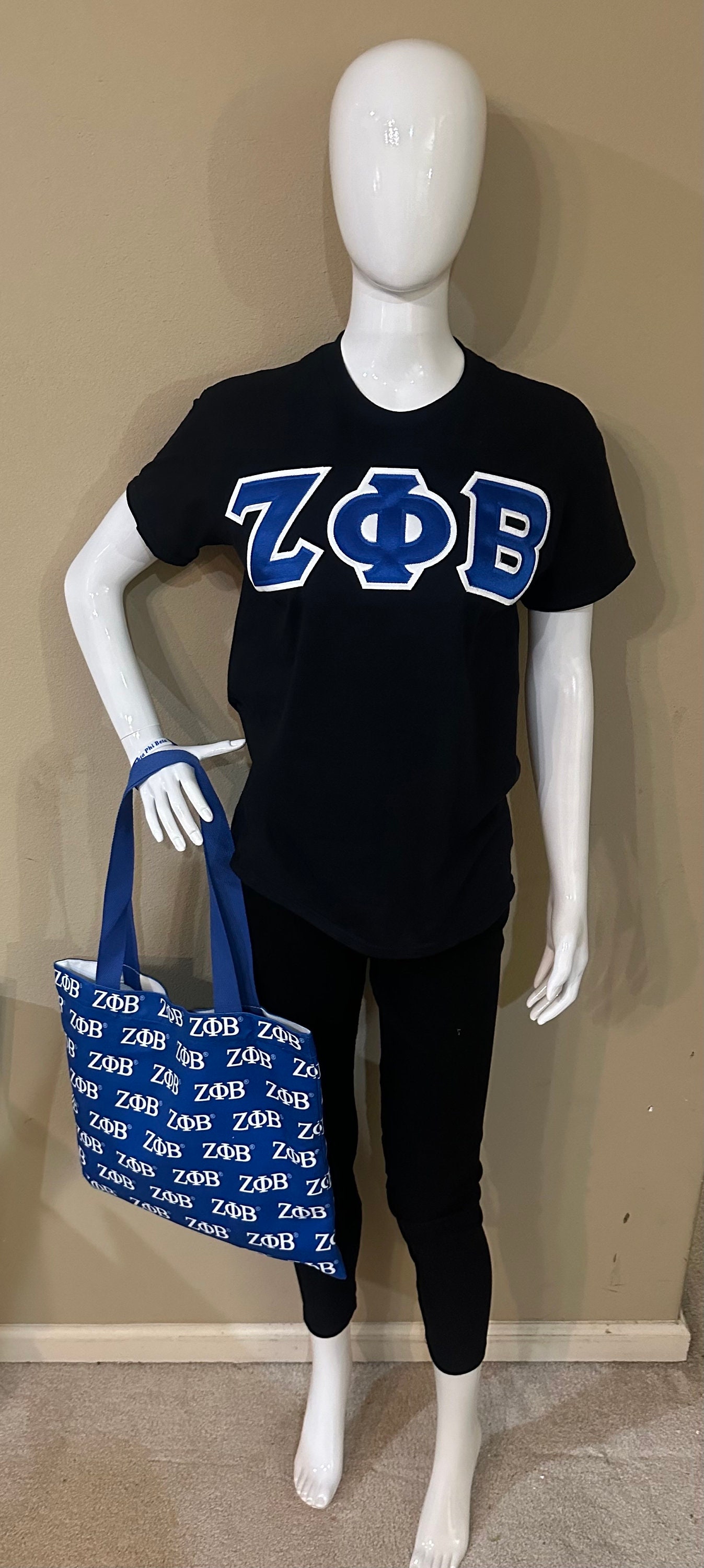 Zeta Phi Beta Fashion Tote Bag With Inside Pocket & Snap Closure. Sale ...