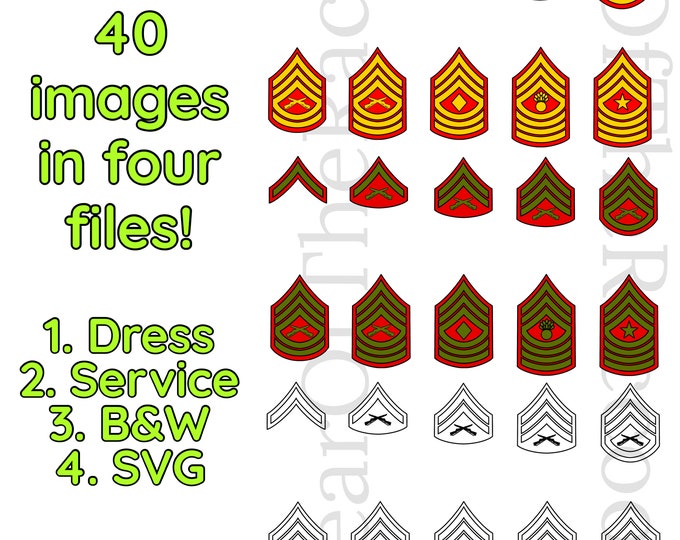 USMC Rank Decal - Etsy