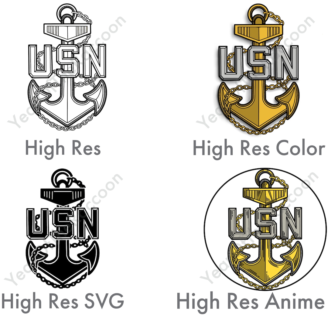 Navy Chief Anchor SVG - Etsy
