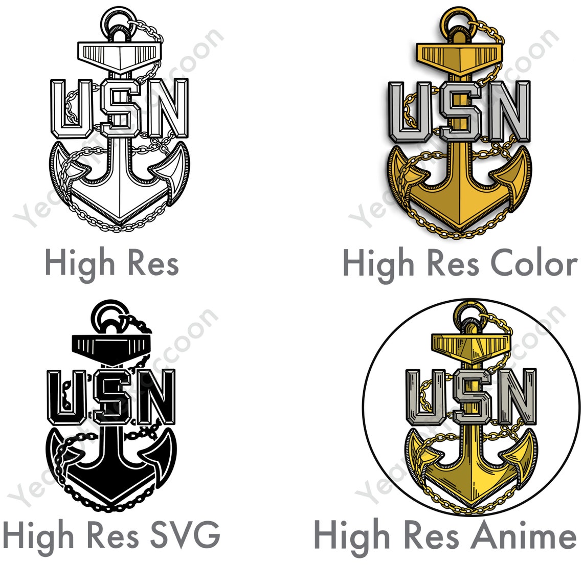 Navy Chief Anchor SVG - Etsy