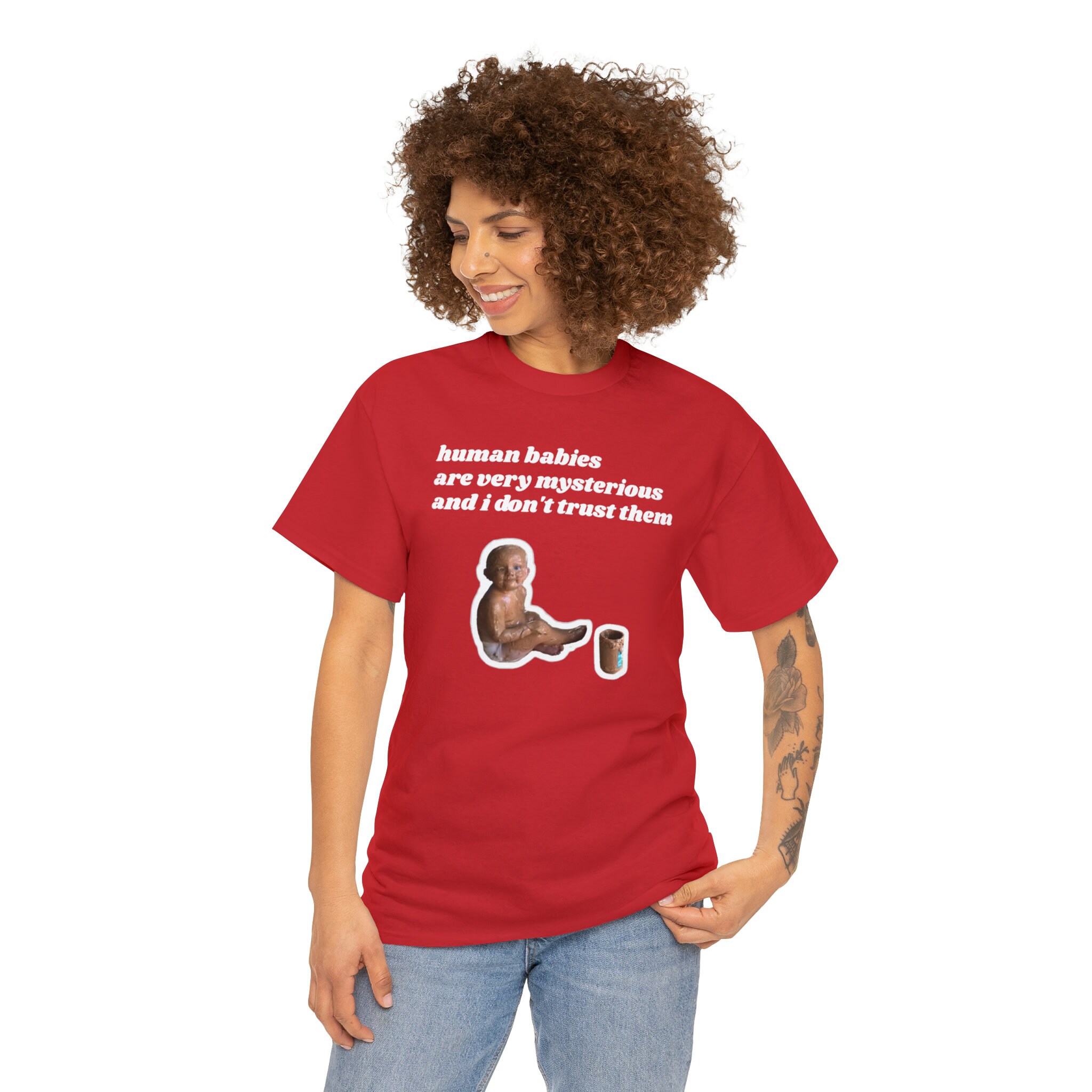 Peanut Butter Baby Meme Shirt, Human Babies Are Mysterious and I Dont ...