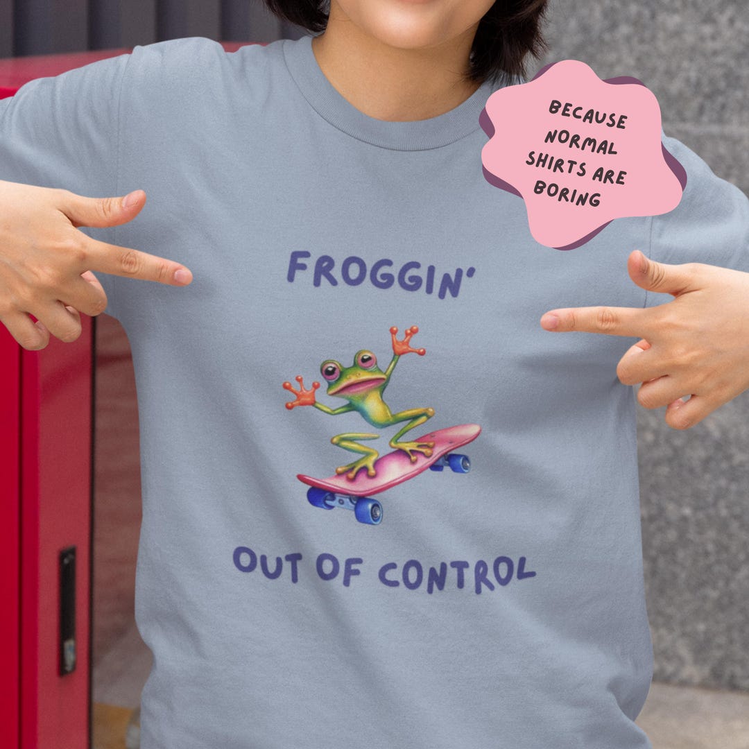 Froggin Out of Control Weirdcore Frog Meme Shirt - Etsy