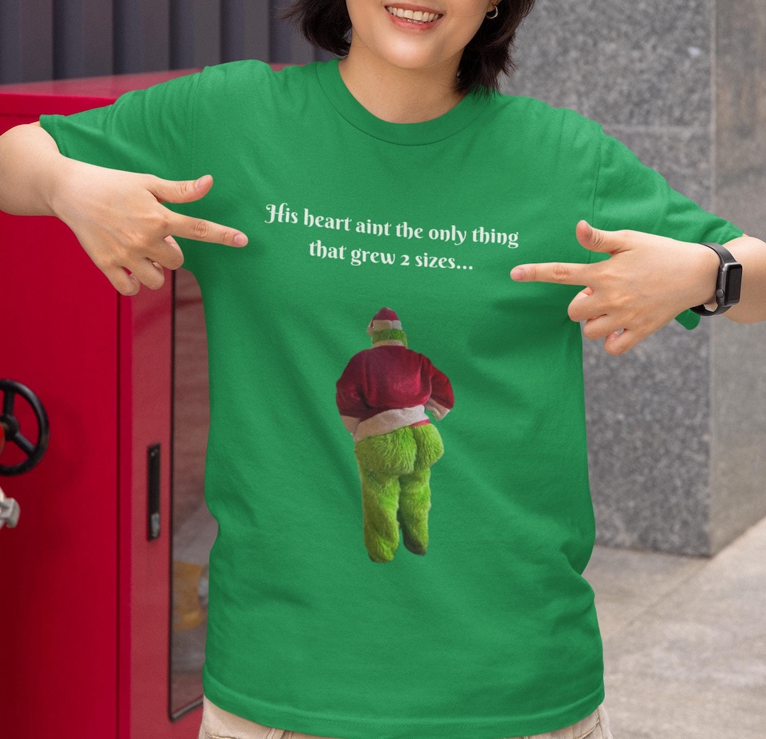 Thick Grinch Meme Shirt Funny Christmas Thicc Grinchmas Tee for Sister ...