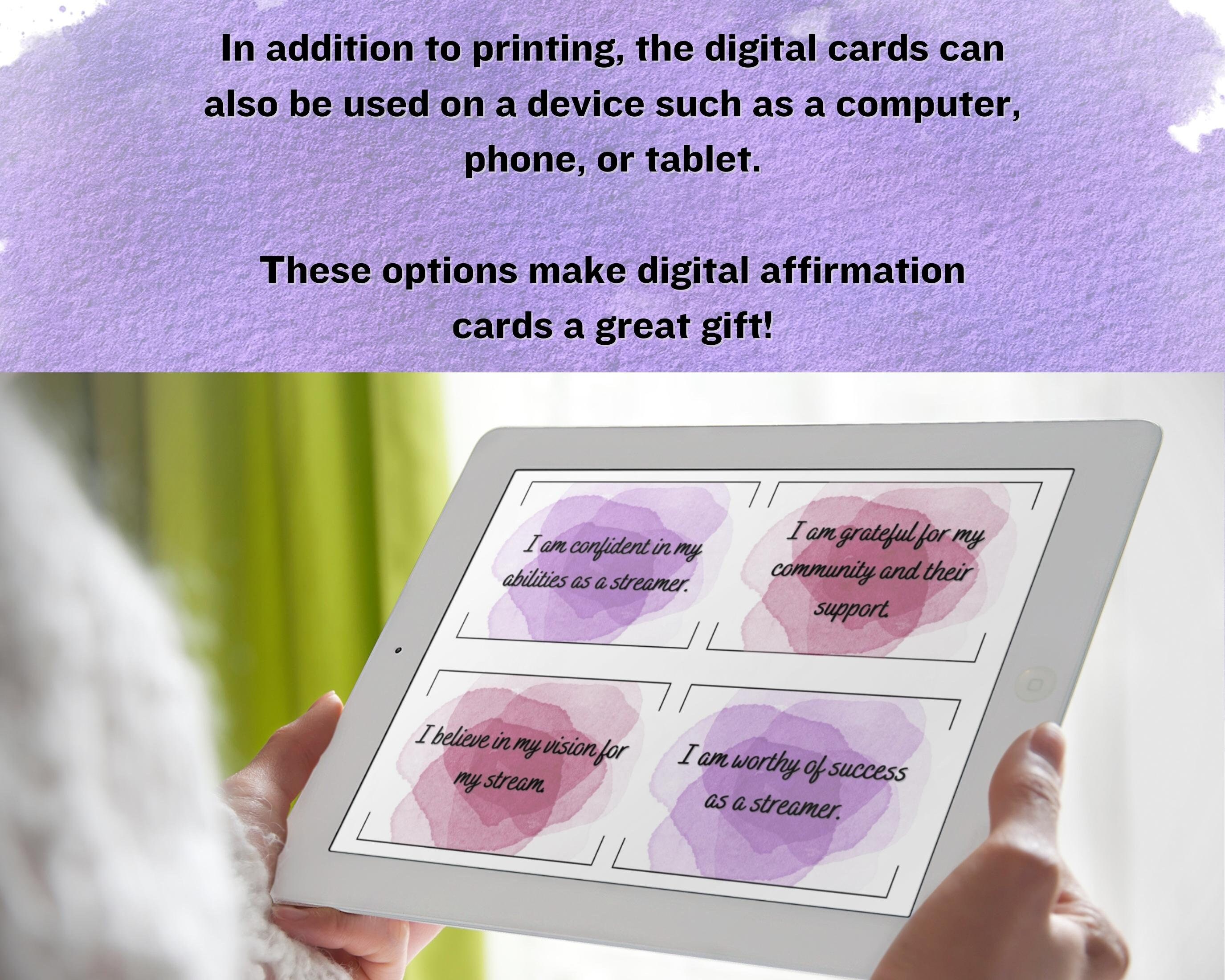 36 Affirmation Cards for Streamers: Positive Mindset (digital Download ...