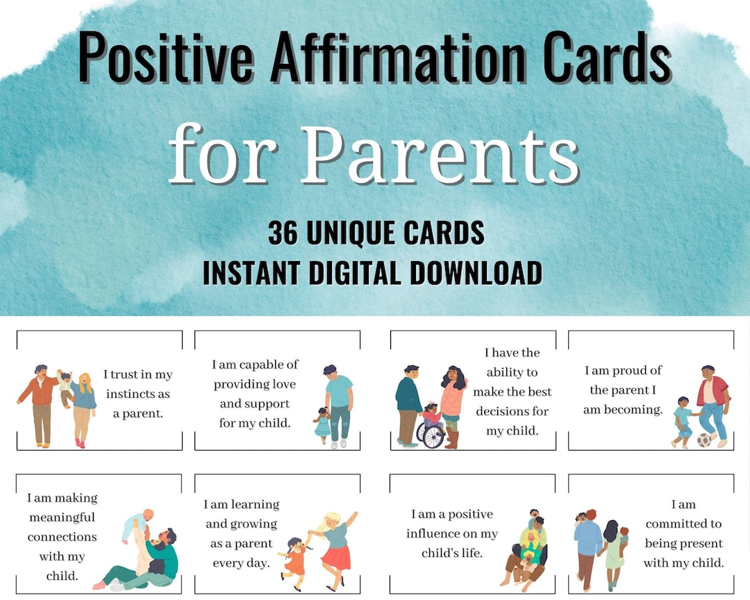 36 Affirmation Cards for Parents, Printable Affirmation Cards ...