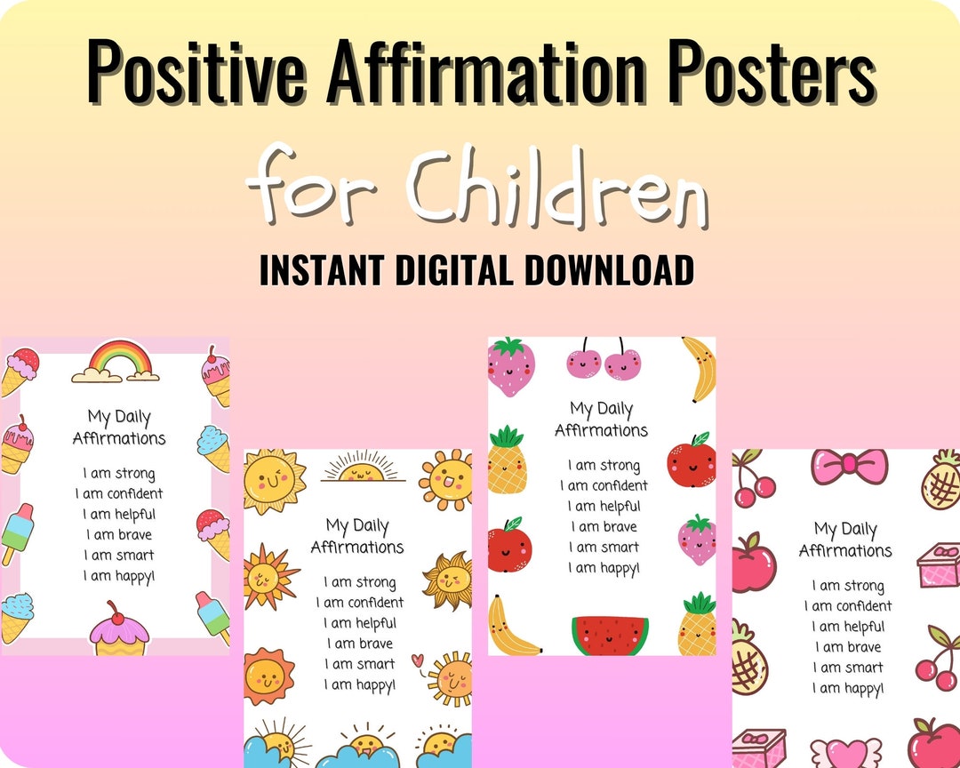 Affirmation Posters for Children: Positive Quotes (digital Download) - Etsy