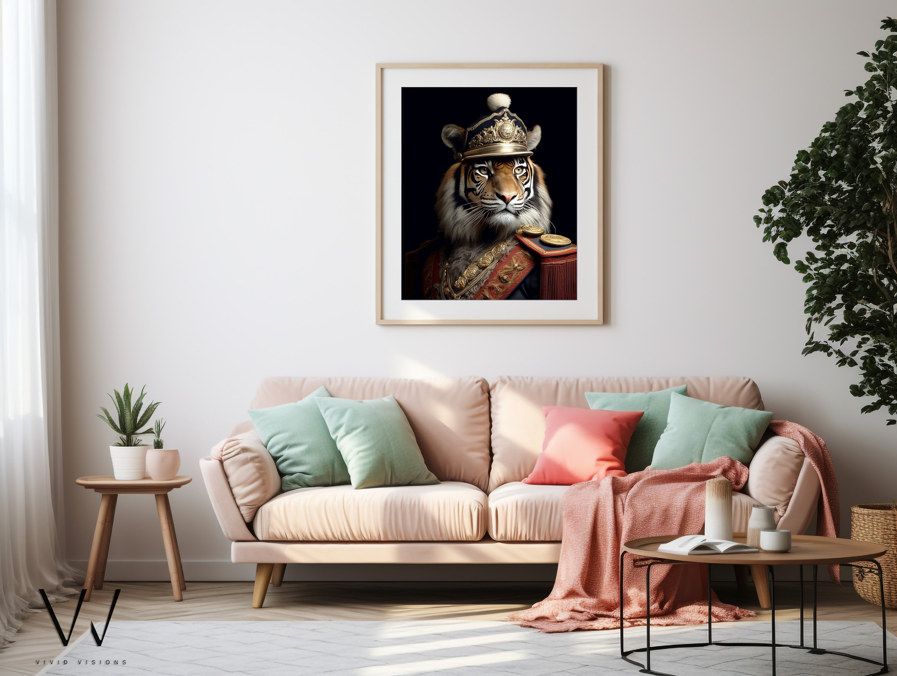 Victorian Tiger Portrait - Gothic Canvas Wall Art - Renaissance ...